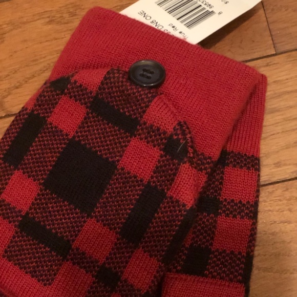 Coach | Accessories | Nwt Coach True Red Plaid Mittens | Poshmark
